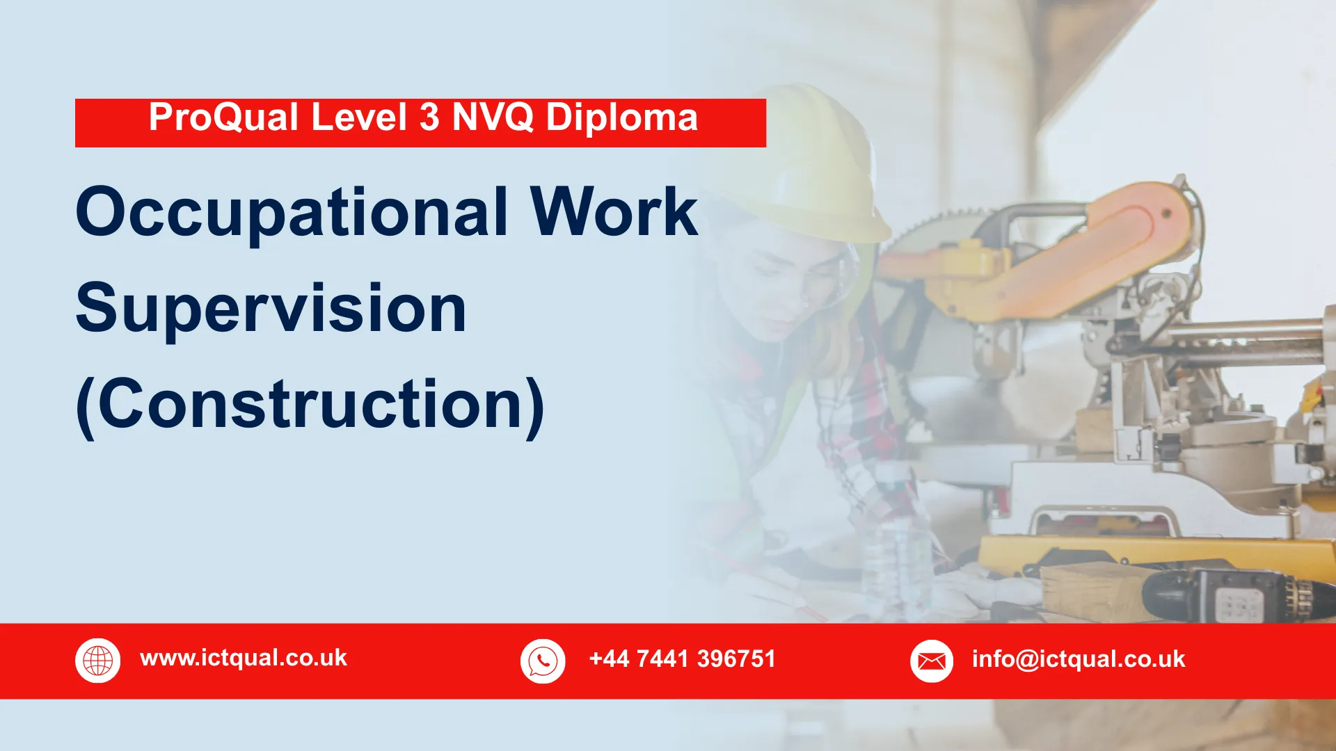 ProQual Level 3 NVQ Diploma in Occupational Work Supervision (Construction)